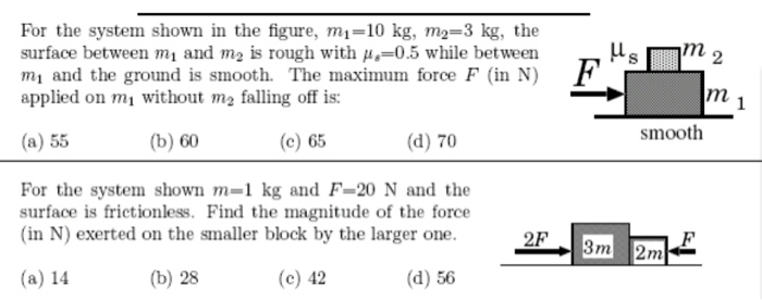 Solved For the system shown in the figure, m1=10 kg. m2 = 3 | Chegg.com