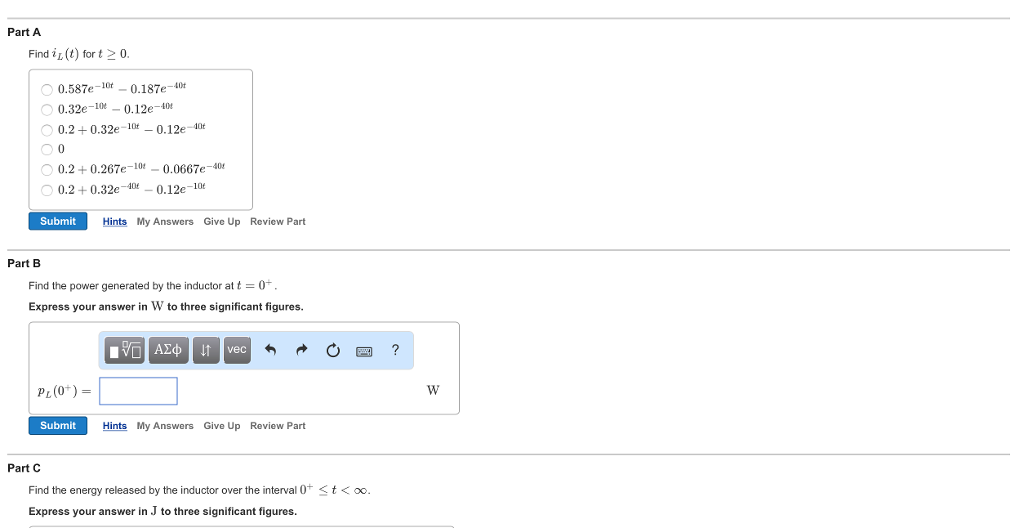 Solved The Step Response of an Overdamped Parallel RLC | Chegg.com