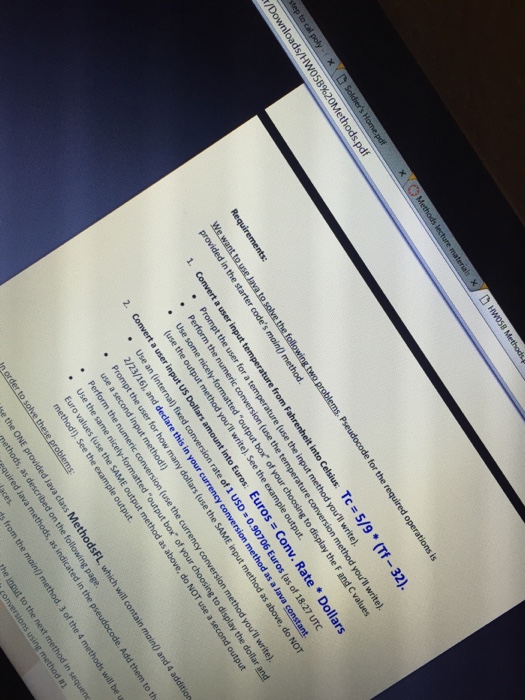 Solved my computer science class is starting methods and I | Chegg.com