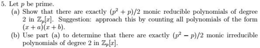 Solved Let p be prime. Show that there are exactly (p^2 + | Chegg.com