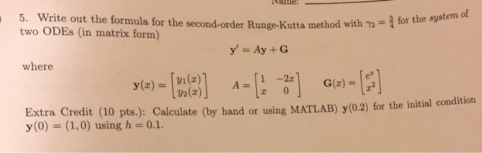 Solved Write out the formula for the second-order | Chegg.com
