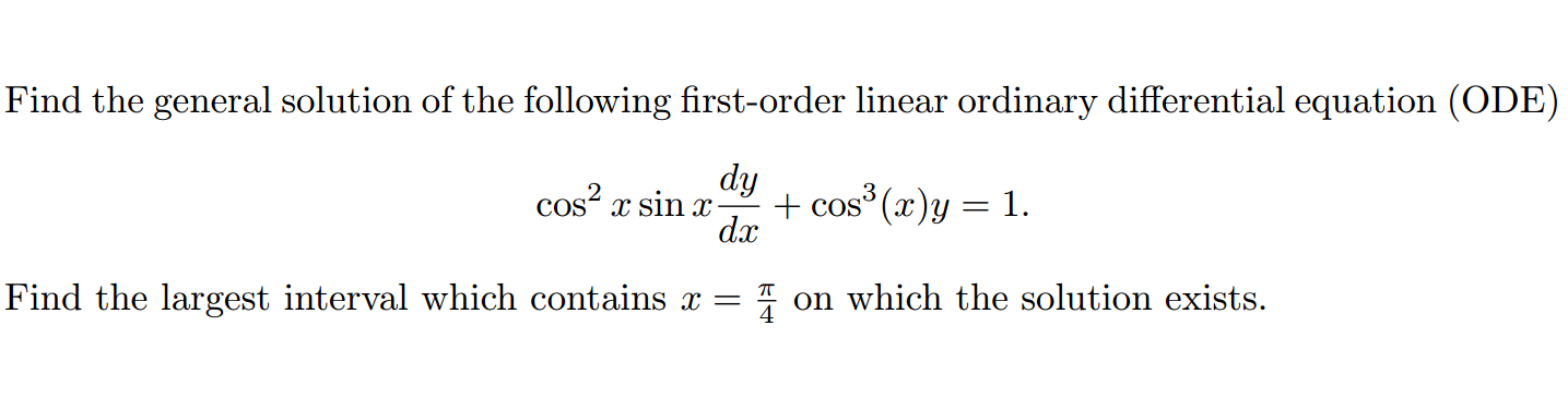 Solved Find the general solution of the following | Chegg.com