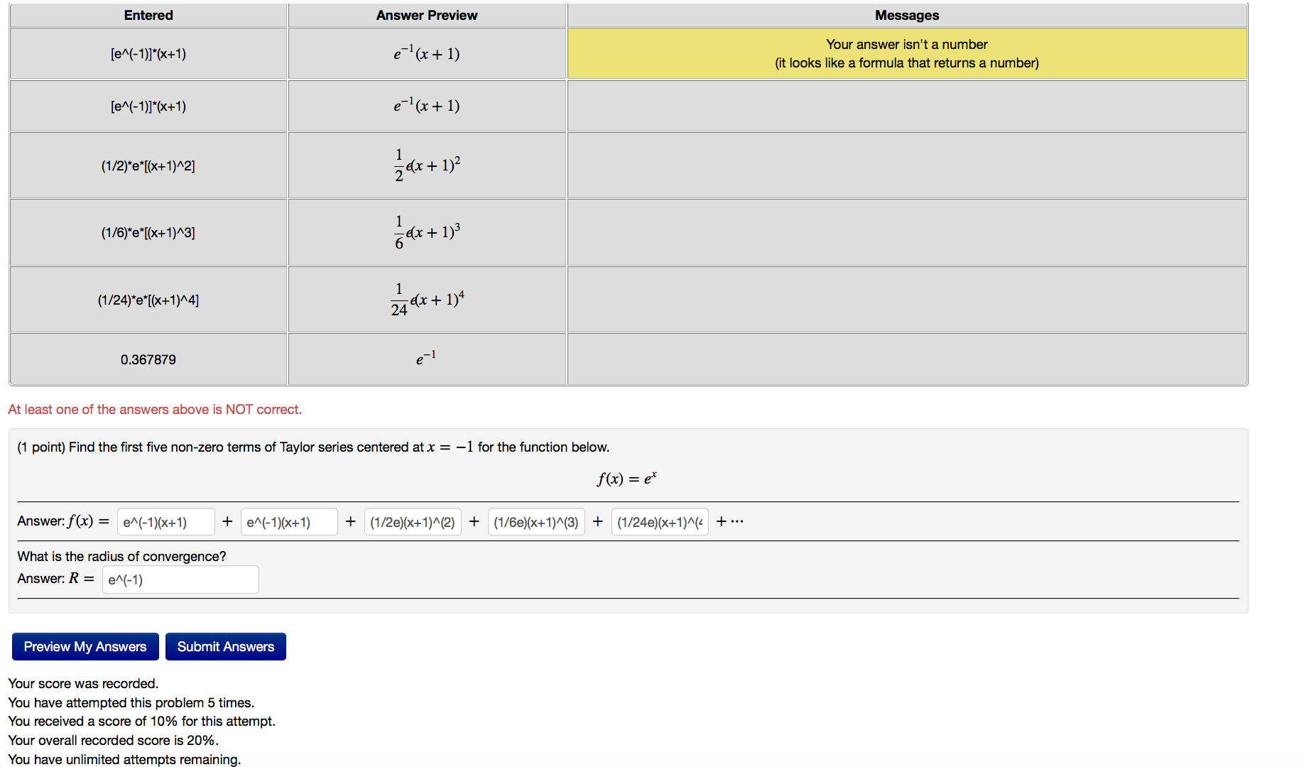Solved Find the first five non-zero terms of Taylor series | Chegg.com