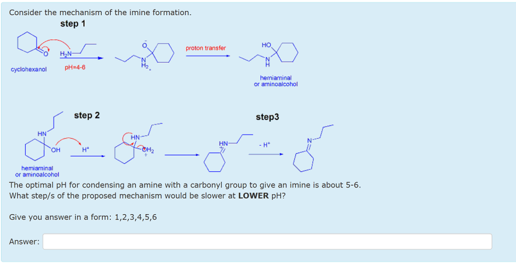 Solved Consider the mechanism of the imine formation step 1 | Chegg.com