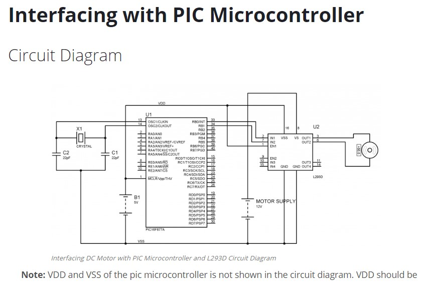 Solved Interfacing with PIC Microcontroller Circuit Dlagram | Chegg.com