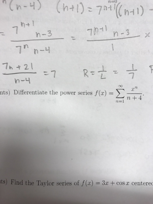 Solved Differentiate the power series f(x) = | Chegg.com