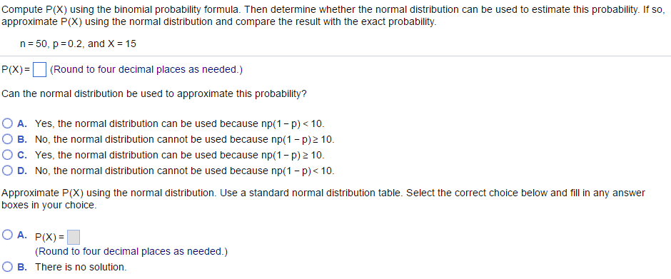 Solved Compute P(X) using the binomial probability formula. | Chegg.com