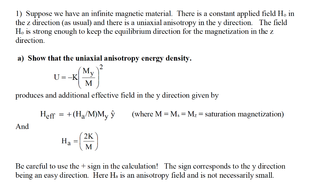 l) Suppose we have an infinite magnetic material. | Chegg.com