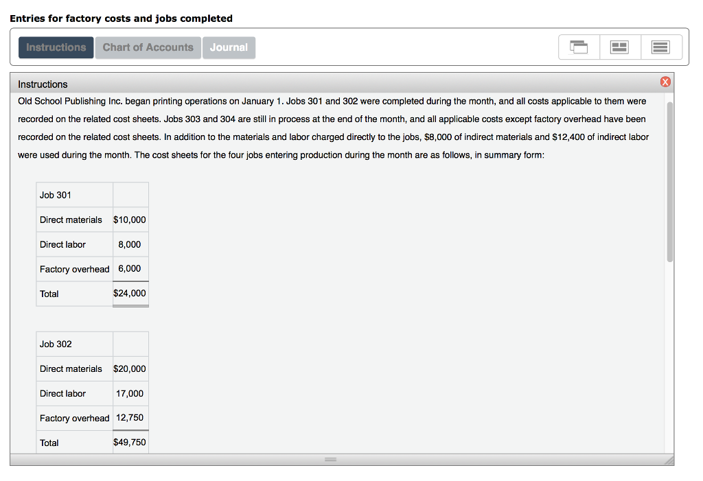 Solved Entries for factory costs and jobs completed | Chegg.com