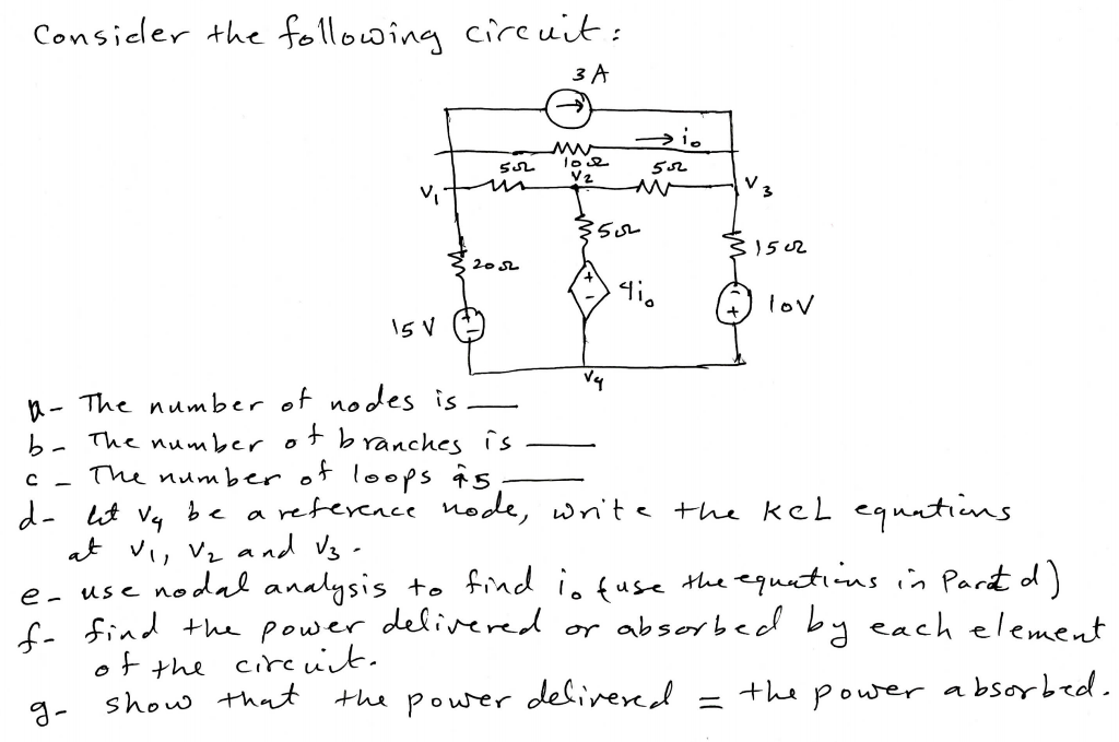 Solved Consider the following circuit: The number of nodes | Chegg.com