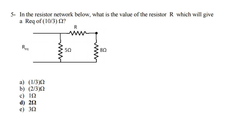 Solved In the resistor network below, what is the value of | Chegg.com