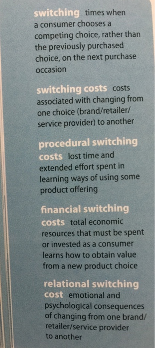 Read about the switching costs in this week's | Chegg.com