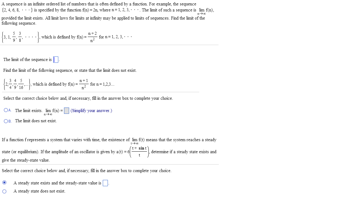Solved A Sequence Is An Infinite Ordered List Of Numbers