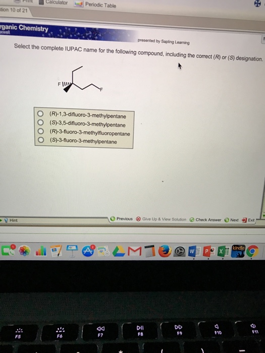 Solved Select the complete IUPAC name for the following | Chegg.com