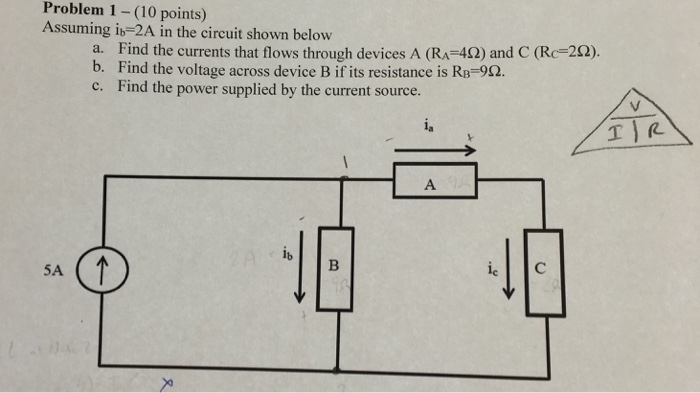 Solved Assuming i_b=2A in the circuit shown below Find the | Chegg.com