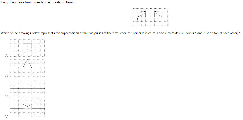 Solved Two pulses move towards each other, as shown below | Chegg.com
