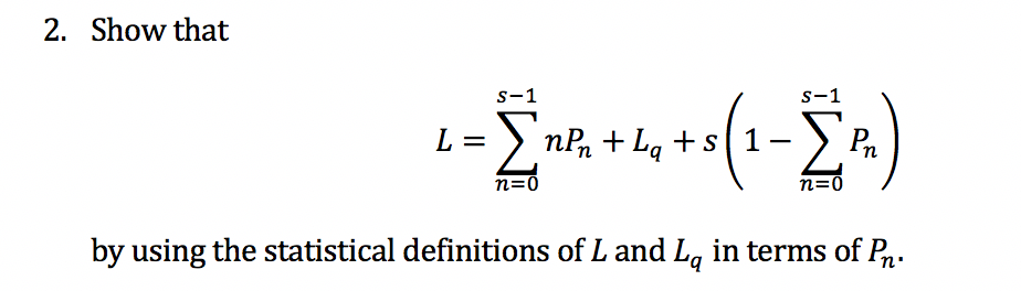 Solved 2. Show that s-1 s-1 P2 by using the statistical | Chegg.com