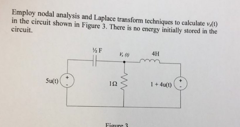 Solved Employ nodal analysis and Laplace transform | Chegg.com