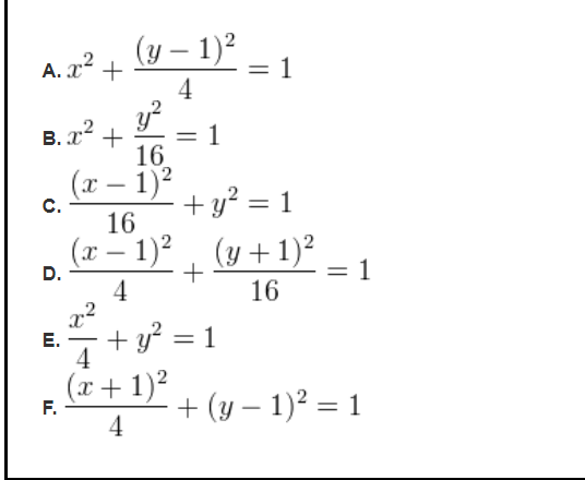 Solved (1 pt) Match each graph to its equation. (For all | Chegg.com