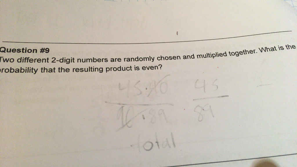 Solved Question #9 diferent 2-digit numbers are randomly | Chegg.com