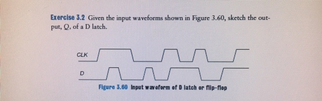 Solved Exercise 3.2 Given the input waveforms shown in | Chegg.com