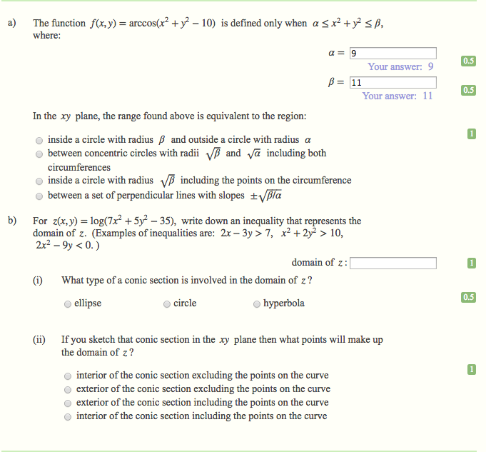 Solved The function f (x, y) = arccos (x^2 + y^2 - 10) is | Chegg.com
