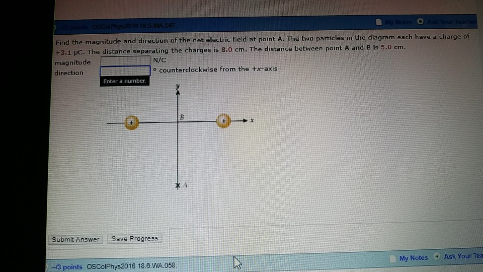 Solved Find the magnitude and direction of the net electric | Chegg.com