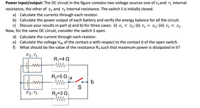 Solved DC Circuit calculate voltages and current. ***Please | Chegg.com