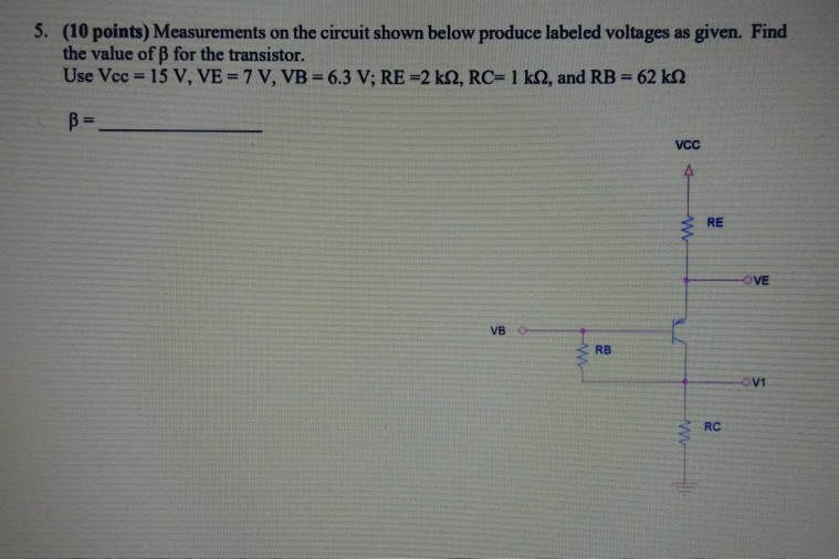 Solved 5. (10 points) Measurements on the circuit shown | Chegg.com