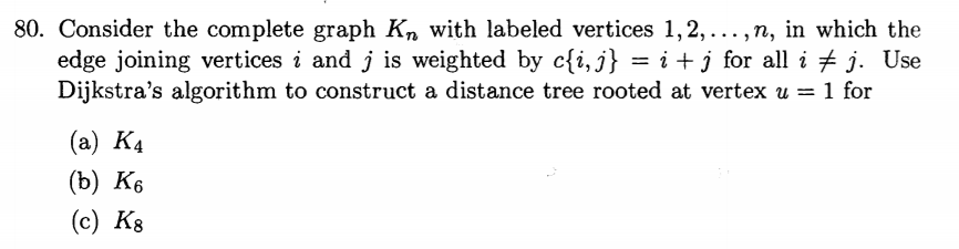 Solved Consider the complete graph K_n with labeled vertices | Chegg.com