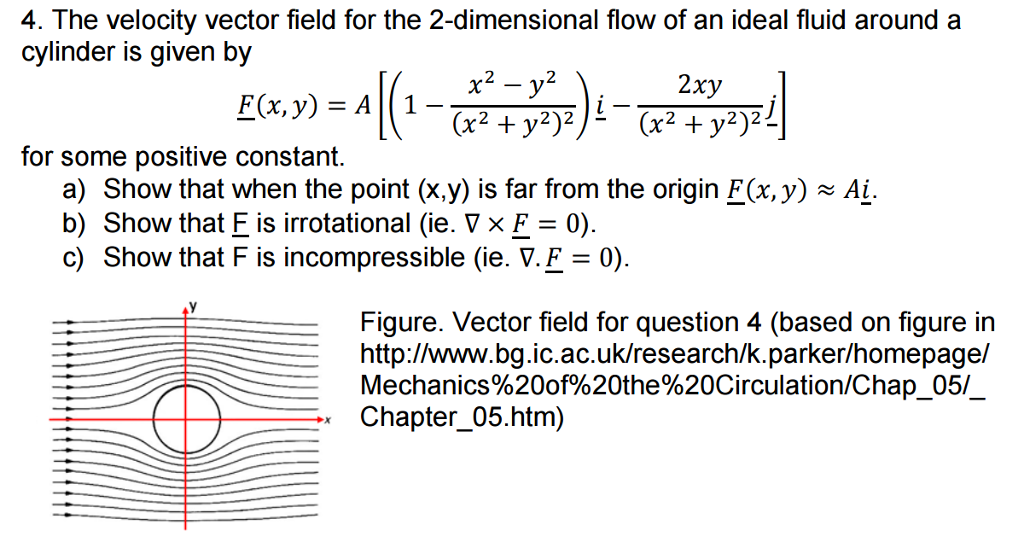 Solved The velocity vector field for the 2-dimensional flow | Chegg.com