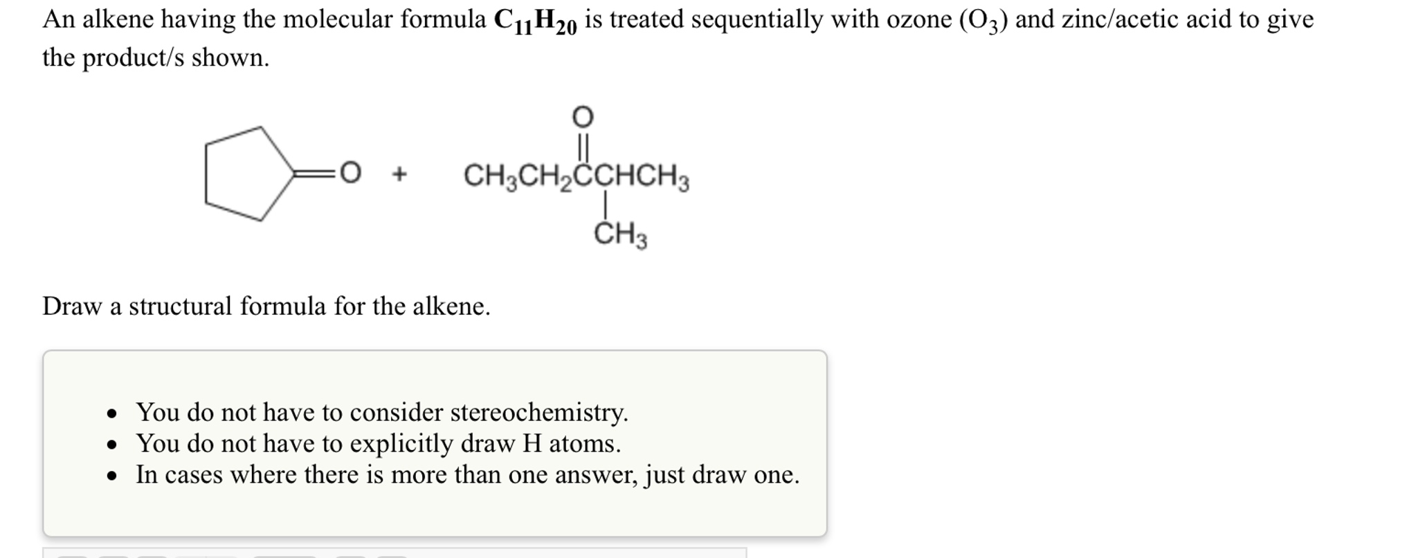 Alkene Structural Formula