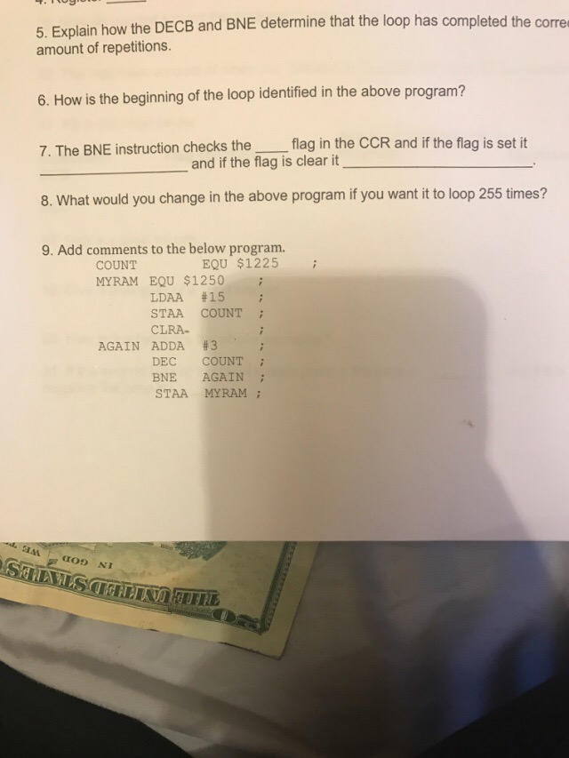 Explain how the DECB and BNE determine that the loop | Chegg.com