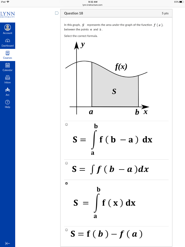 Solved 9:32 AM lynn.instructure.com iPad令 65% LY NN Question | Chegg.com