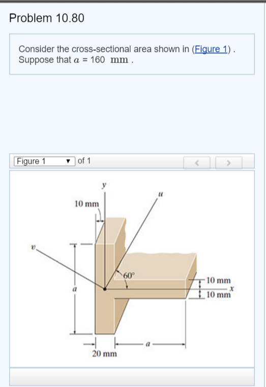 Solved Problem 10 80 Consider The Cross Sectional Area Shown