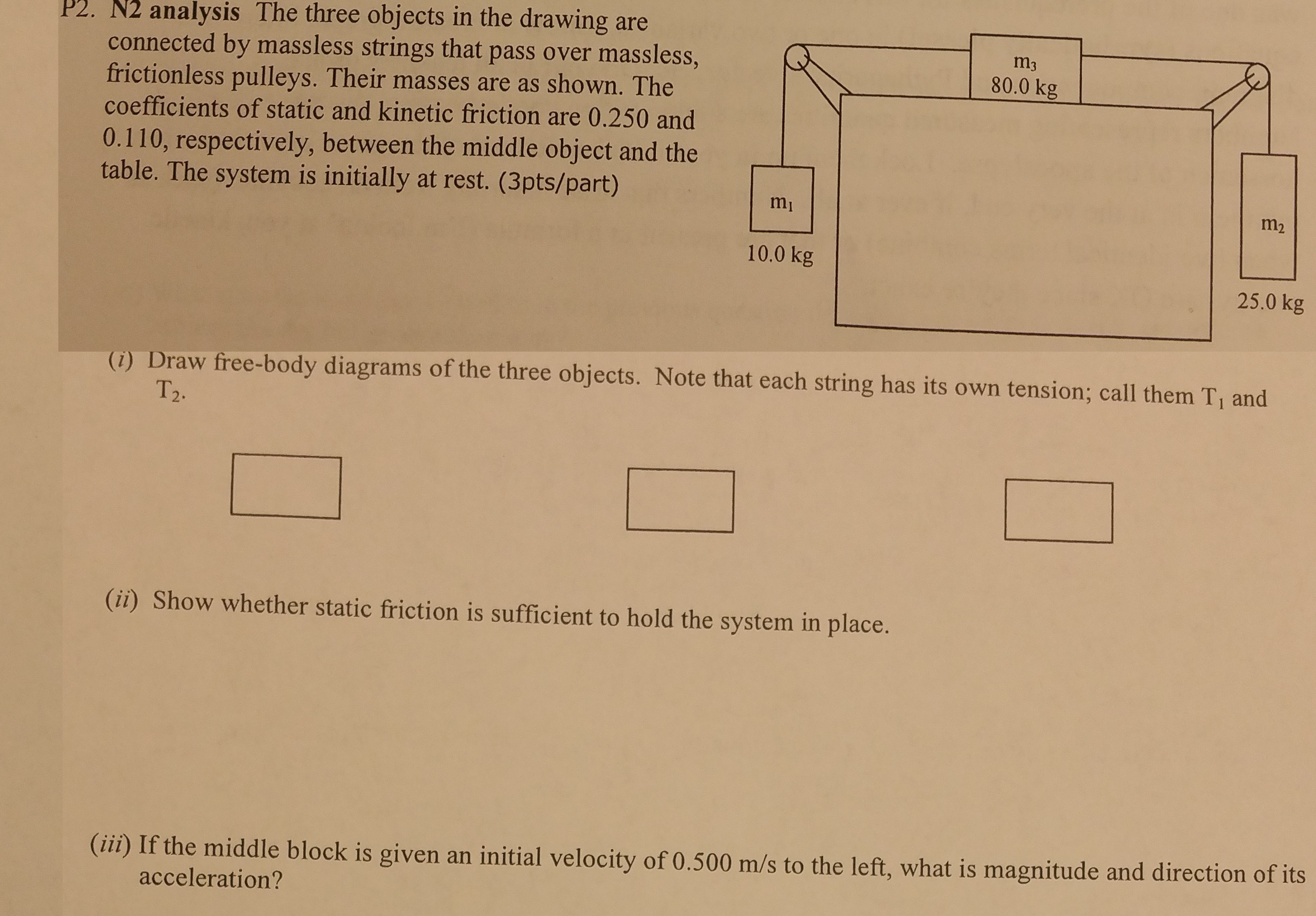 Solved The Three Objects In The Drawing Are Connected By