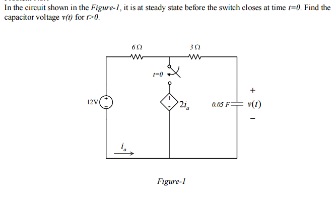 Solved In the circuit shown in the Figure-1, it is at steady | Chegg.com