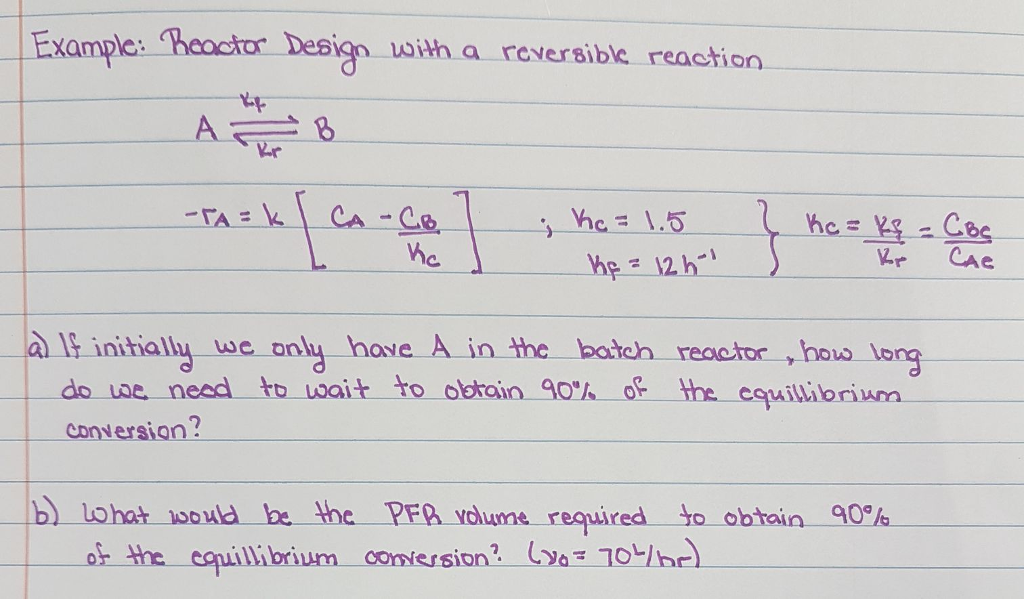 Reversible Reaction Examples