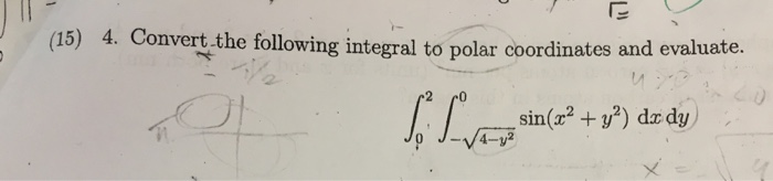 Solved Convert the following integral to polar coordinates | Chegg.com