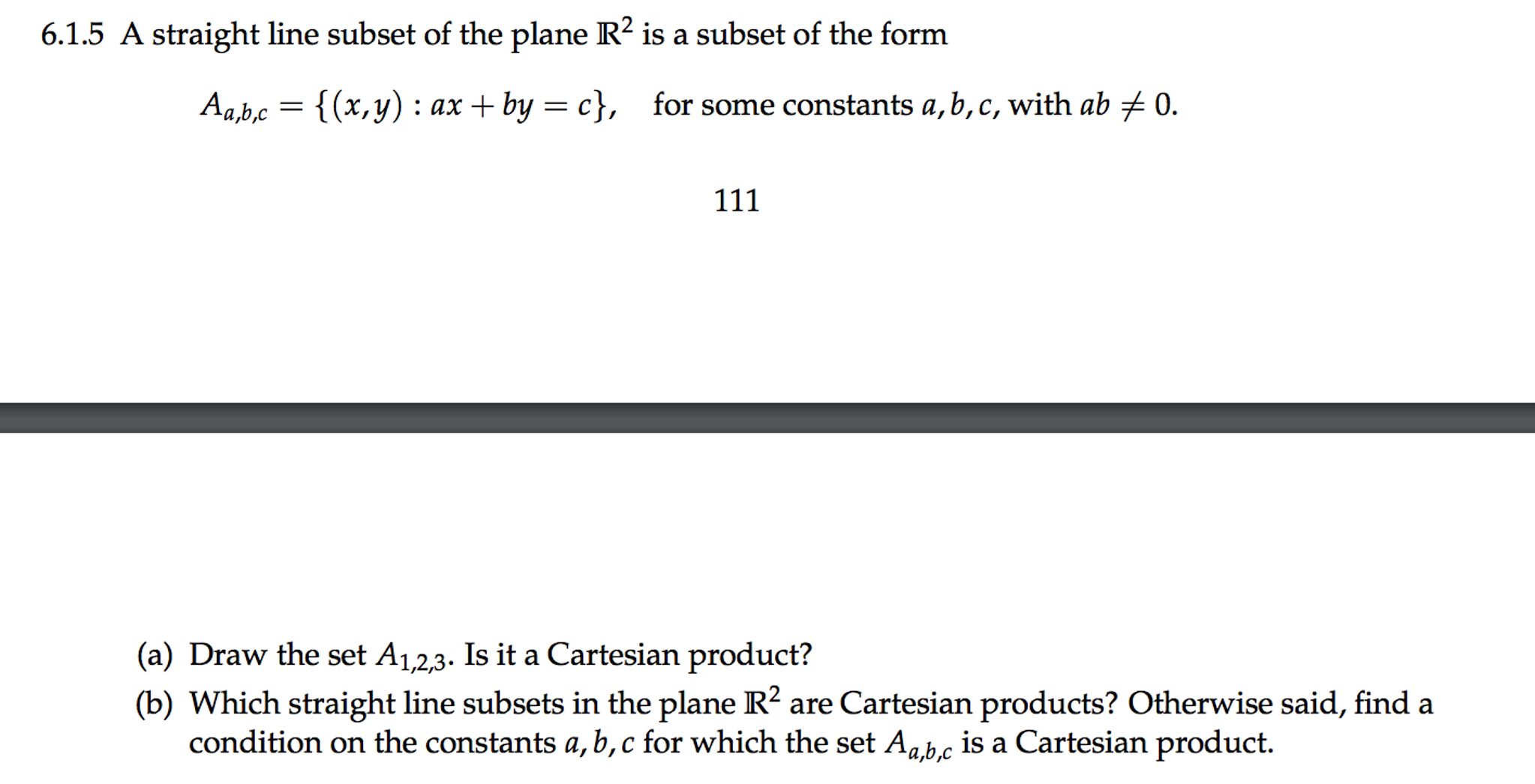 Solved A straight line subset of the plane R^2 is a subset | Chegg.com