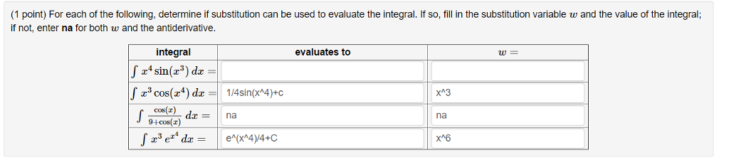 Solved For each of the following, determine if substitution | Chegg.com