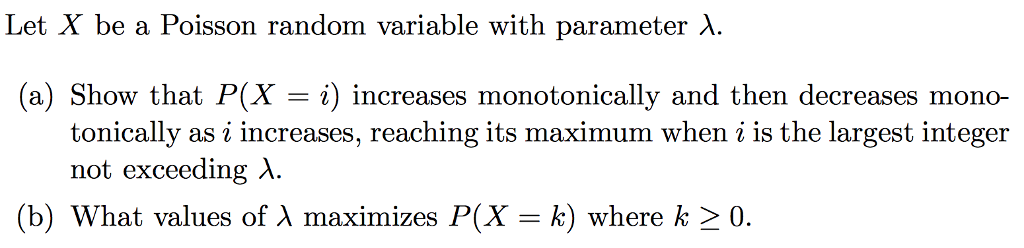 Let X be a Poisson random variable with parameter | Chegg.com