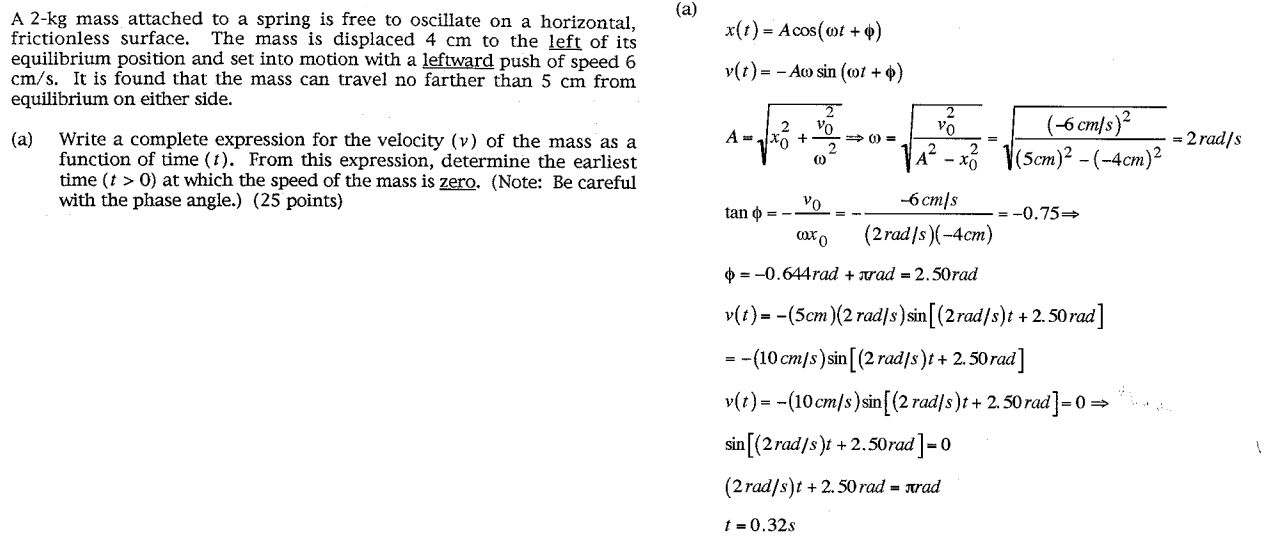 Solved How to write velocity as a function of time given | Chegg.com