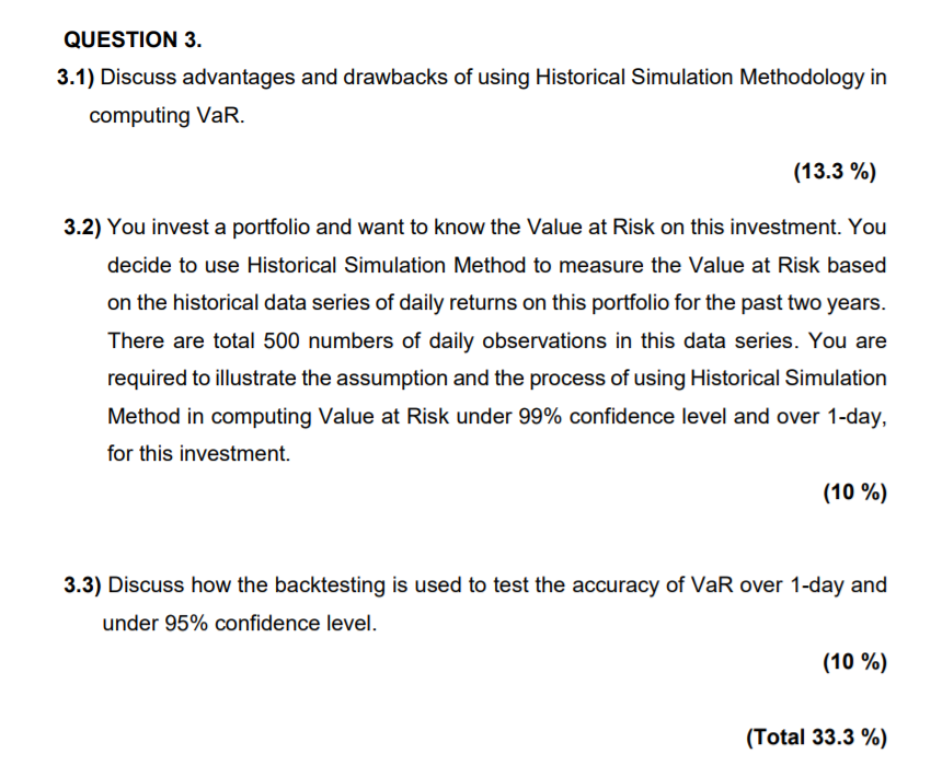 QUESTION 3. 3.1) Discuss advantages and drawbacks of | Chegg.com
