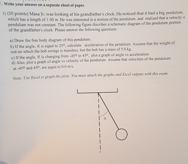 Solved Write your answer on a separate sheet of paper. 1) | Chegg.com