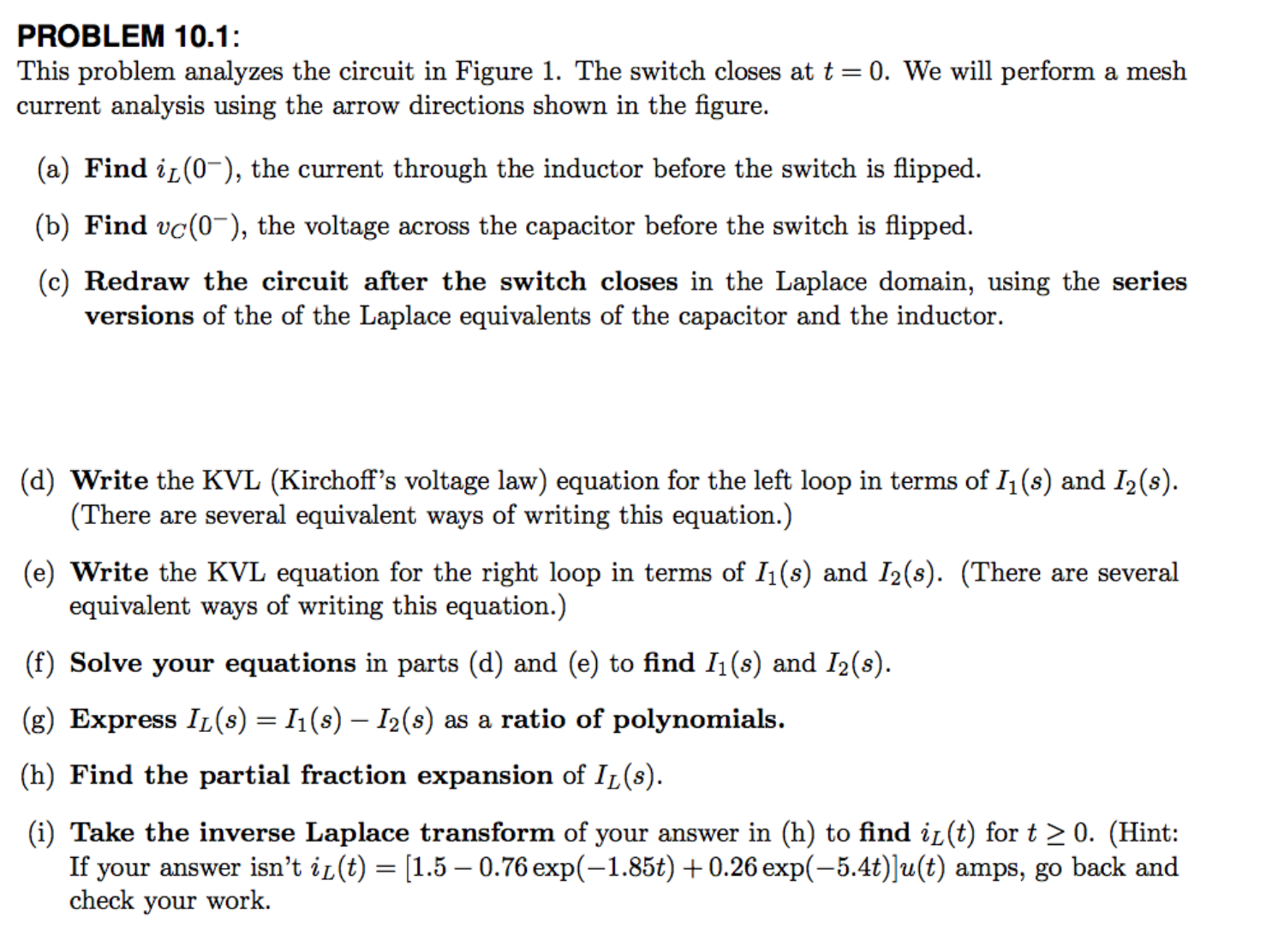 Solved This problem analyzes the circuit in Figure 1. The | Chegg.com
