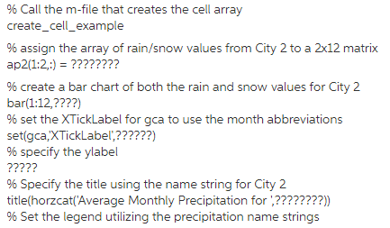 Solved The m-file create_cell_example.m creates a cell array | Chegg.com