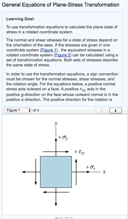 Solved General Equations of Plane-Stress Transformation | Chegg.com