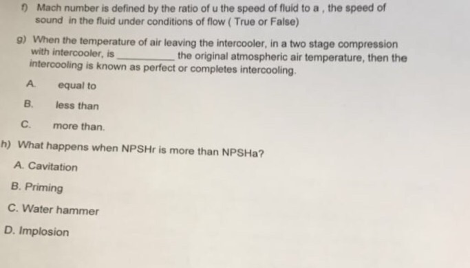 Solved Mach number is defined by the ratio of u the speed of | Chegg.com