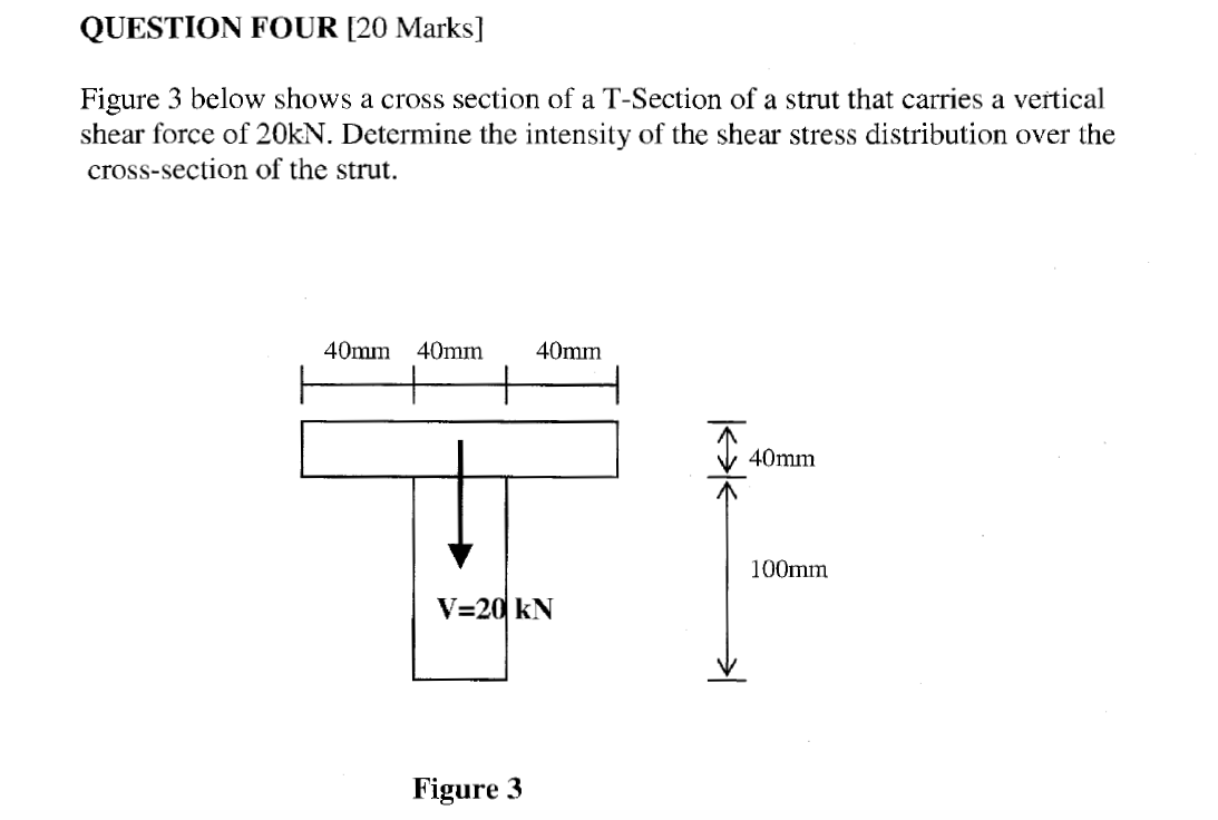 Solved Figure 3 below shows a cross section of a T-Section | Chegg.com
